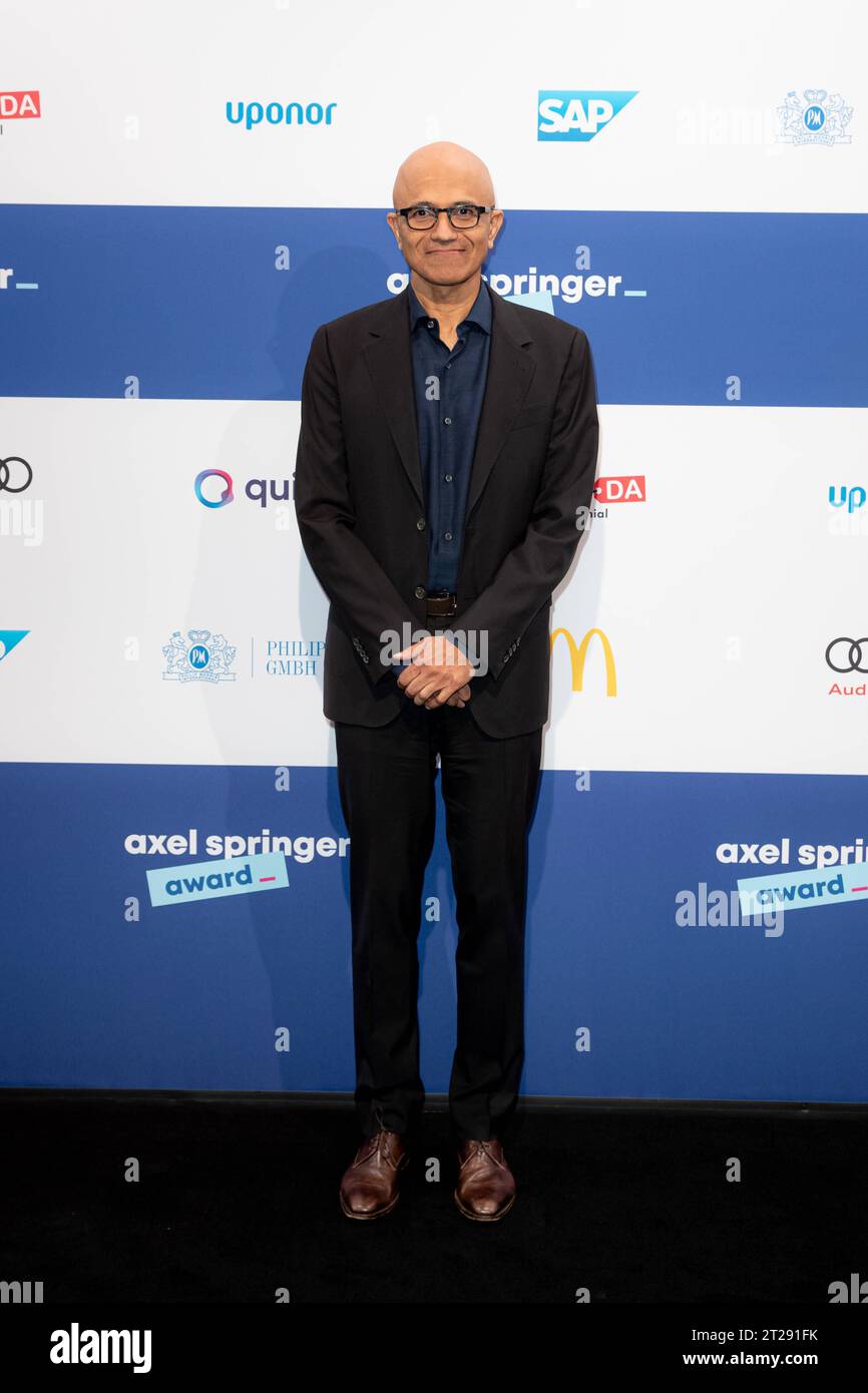 Axel Springer Award 2023 Satya Nadella beim Axel Springer Award 2023 im ...
