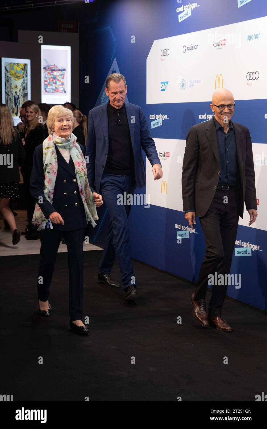 Axel Springer Award 2023 Mathias Döpfner, Satya Nadella und Friede ...