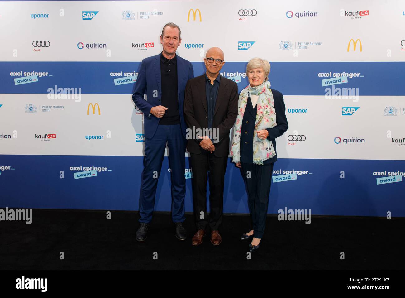 Axel Springer Award 2023 Mathias Döpfner, Satya Nadella und Friede ...