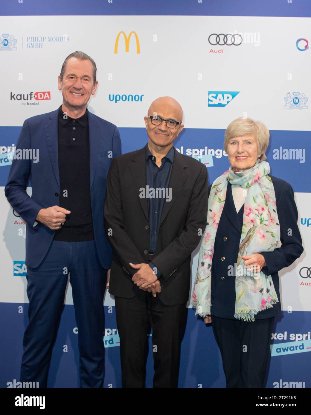 Axel Springer Award 2023 Mathias Döpfner, Satya Nadella und Friede ...