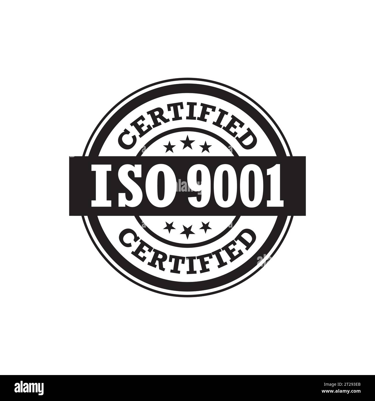 ISO 9001 certified label, vector illustration Stock Vector Image & Art - Alamy