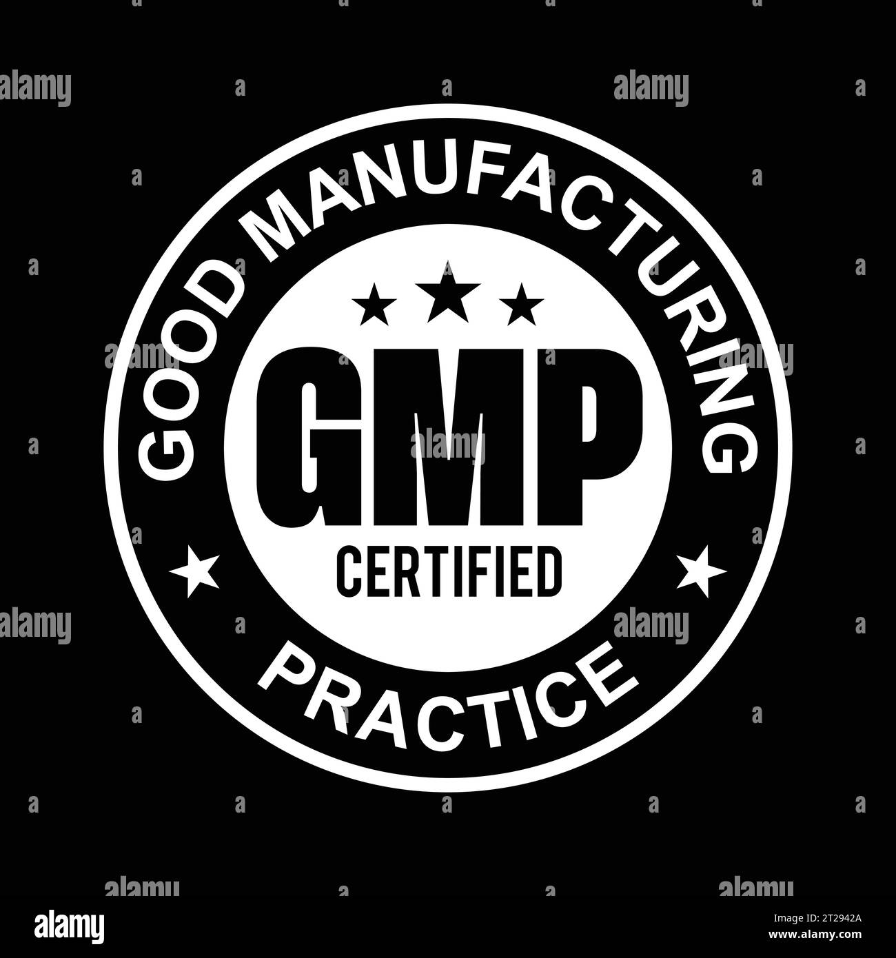 GMP Good Manufacturing Practice certified round stamp logo Vector Stock ...