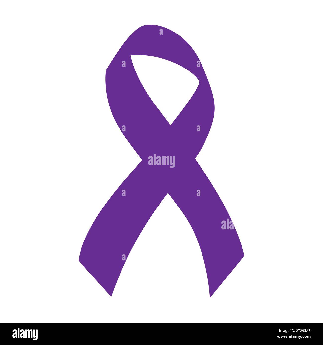 Icon symbol of struggle and awareness, purple ribbon. vector Stock ...