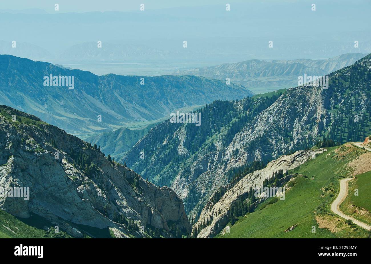 Moldo-Ashuu pass district of Son-Kul Region in western Kyrgyzstan Stock ...