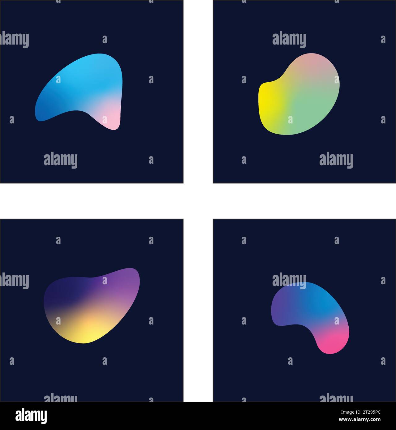 Minimal backgrounds set. Abstract future forms with vibrant gradients ...