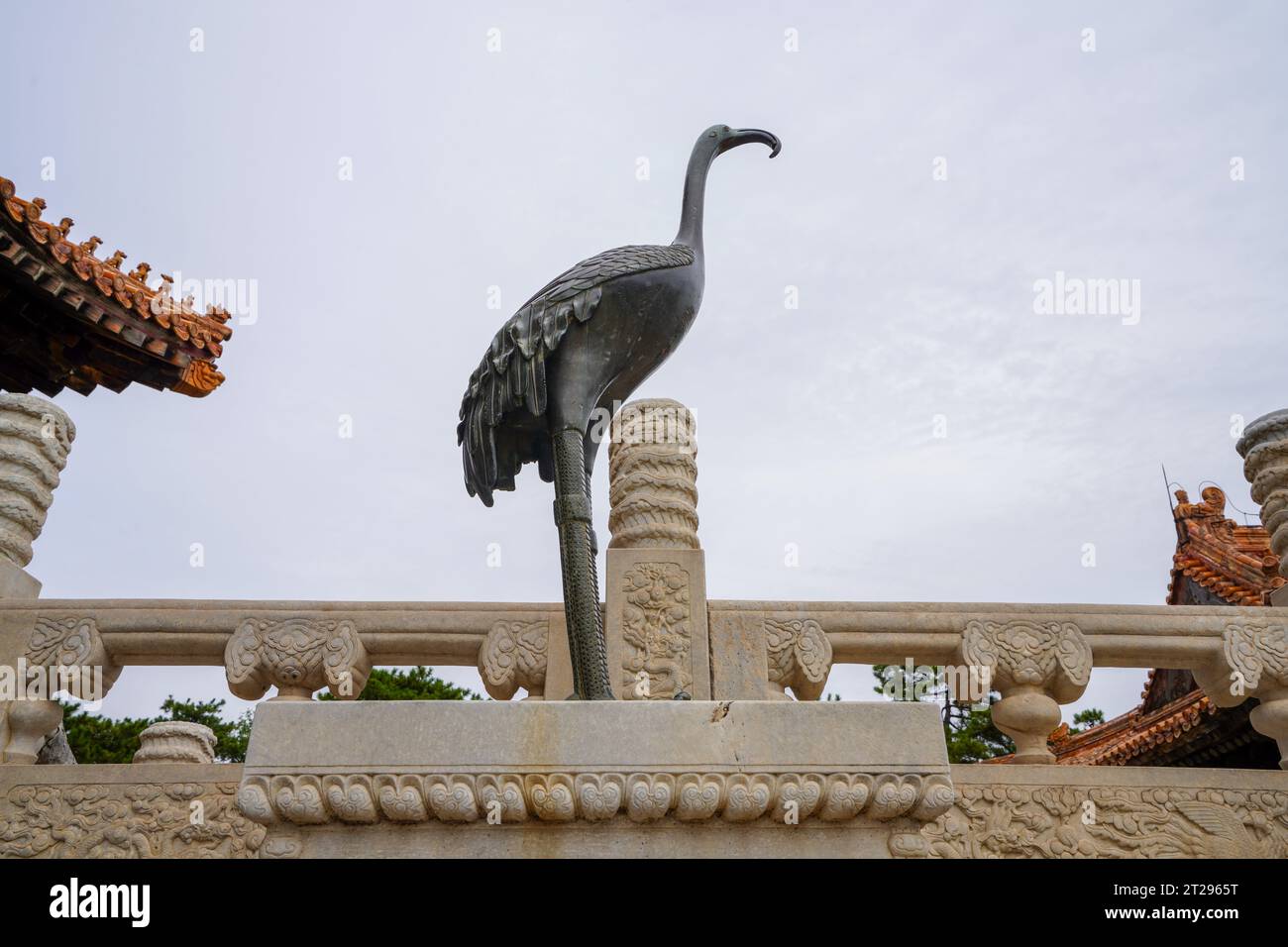 Copper Crane in the Eastern Tombs of the Qing Dynasty, North China ...