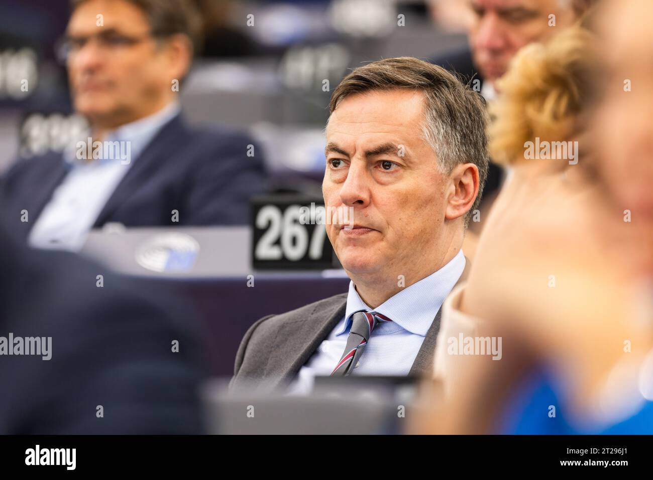 18 October 2023, France, Straßburg: David McAllister (CDU), Vice ...