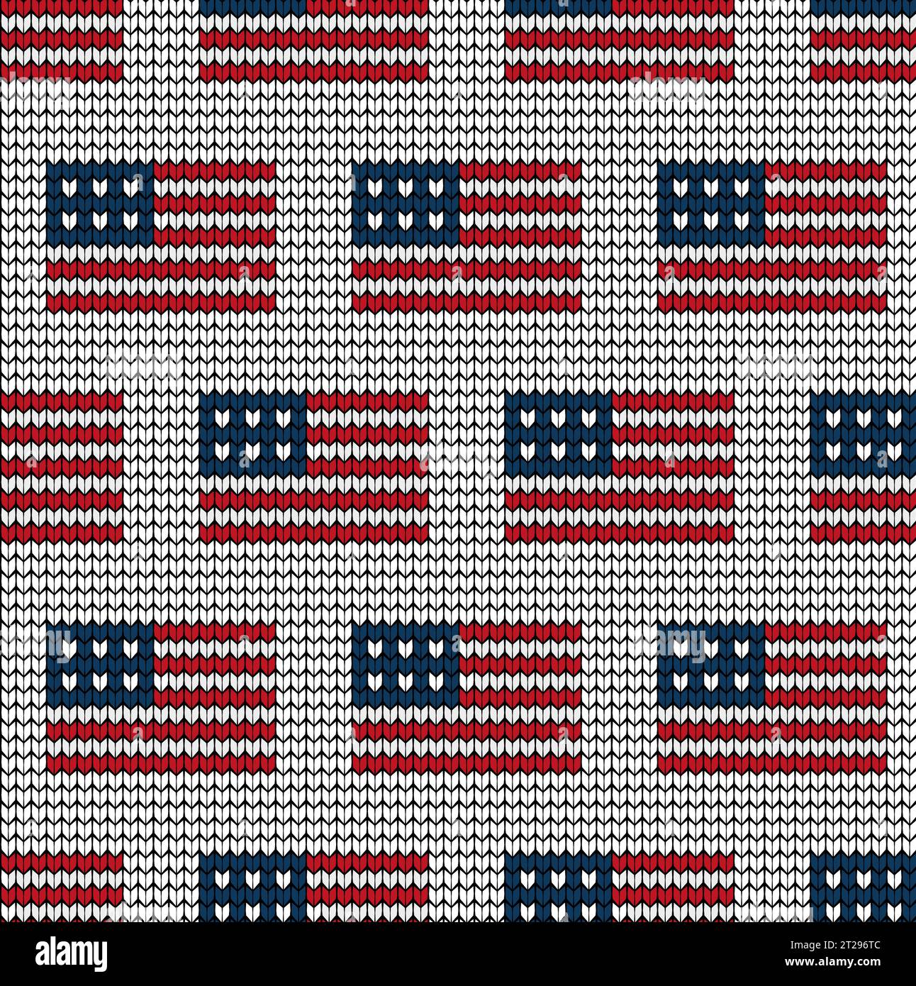Knitted flag of the USA icon Stock Vector Image & Art - Alamy