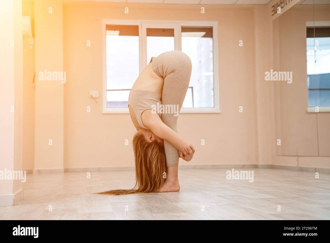 Stork pose woman yoga hi-res stock photography and images - Alamy