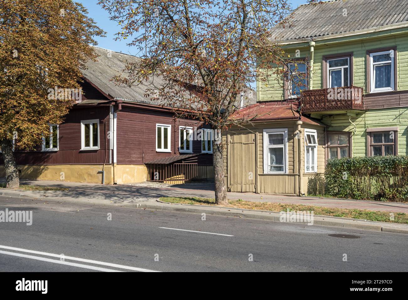 example of hundred-year-old historical old wooden building and ...