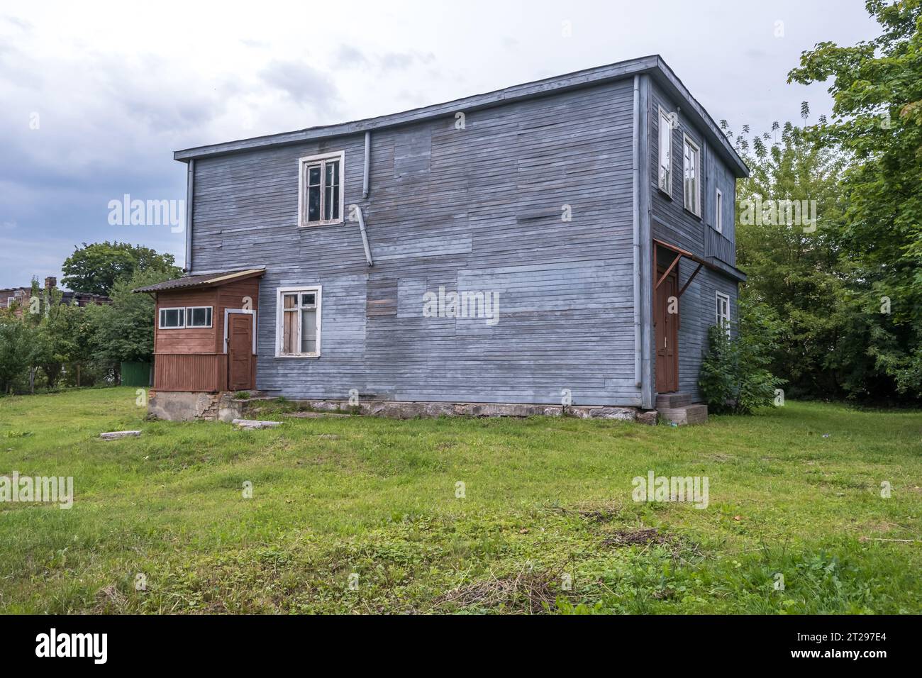example of hundred-year-old historical old wooden building and ...