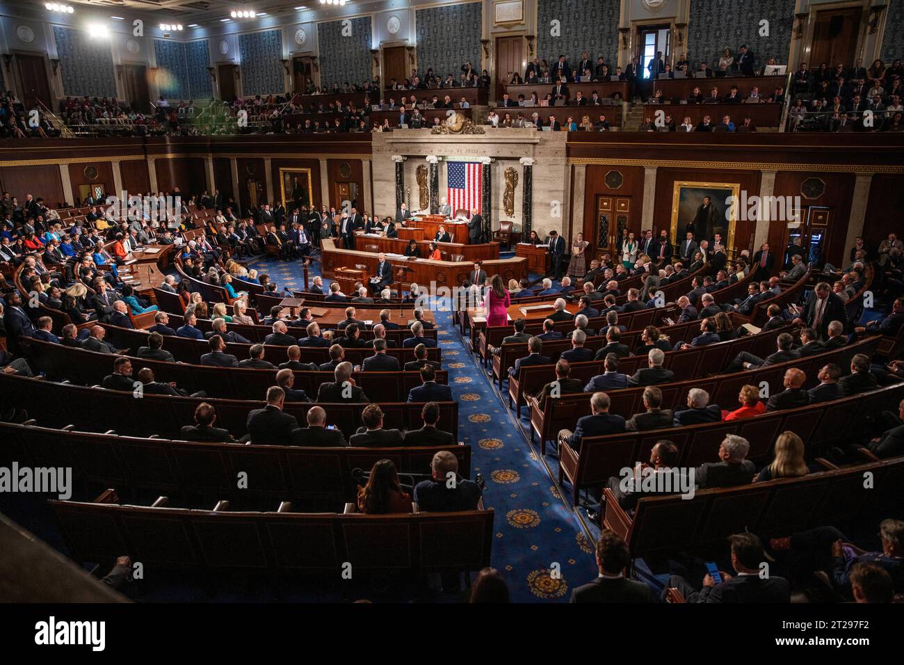 Washington, USA. 17th Oct, 2023. The House Chamber is seen during a ...