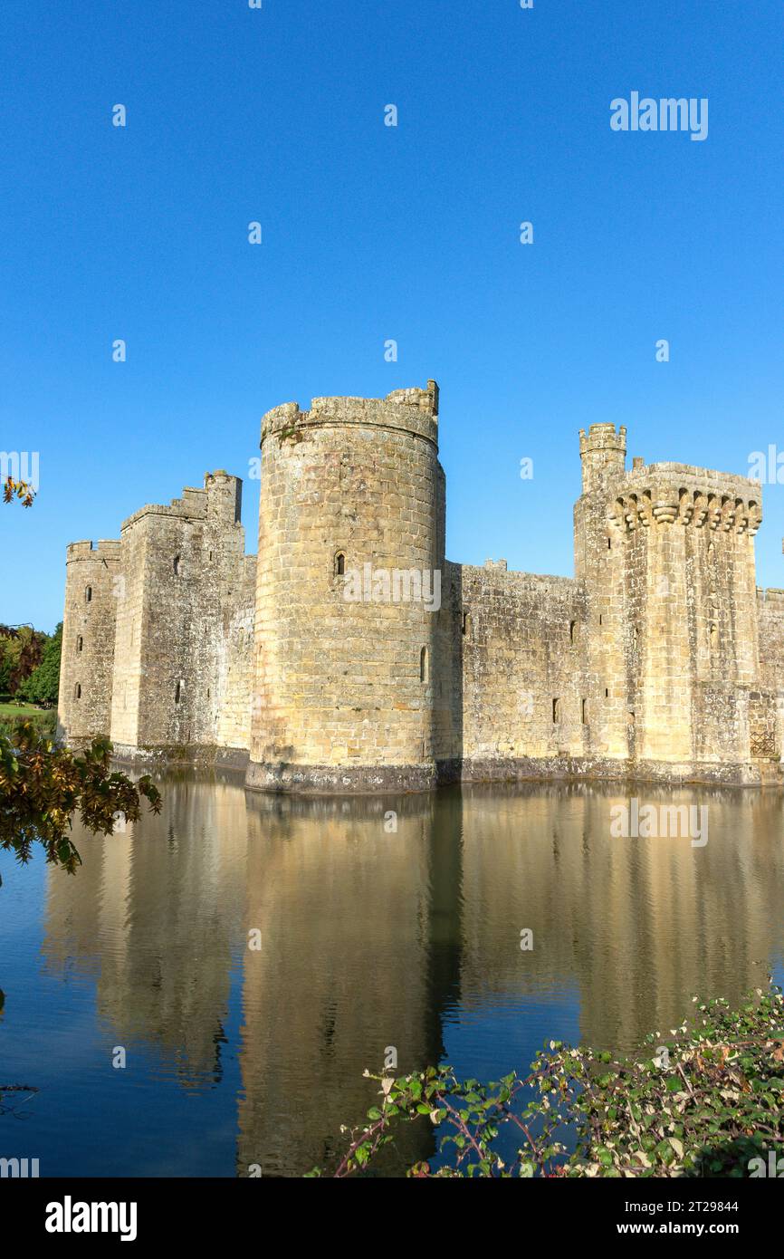 14th century Bodiam Castle, Bodiam, East Sussex, England, United ...