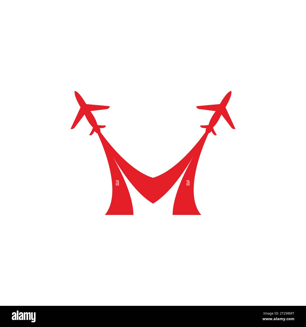 letter m swoosh jet plane fly logo vector Stock Vector Image & Art - Alamy