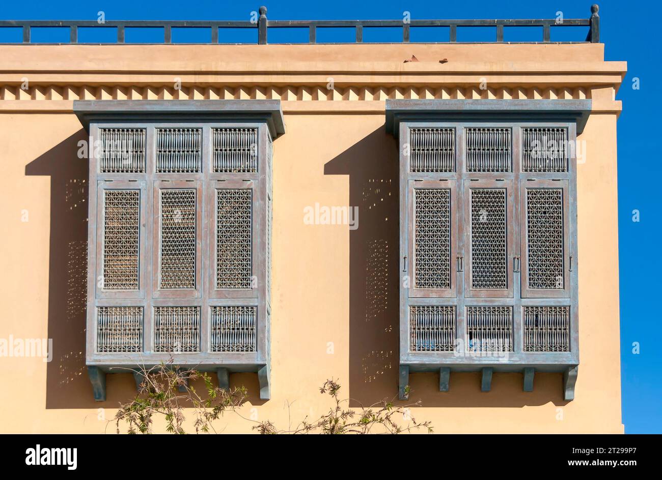 Bay window, wooden bay window, El Gouna, Egypt Stock Photo - Alamy
