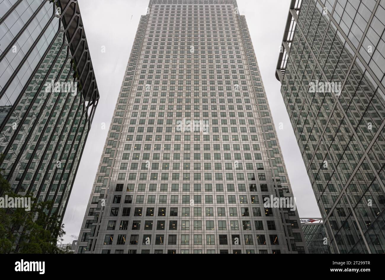 London, UK - Oct 16, 2023 - Looking Up perspective of modern ...