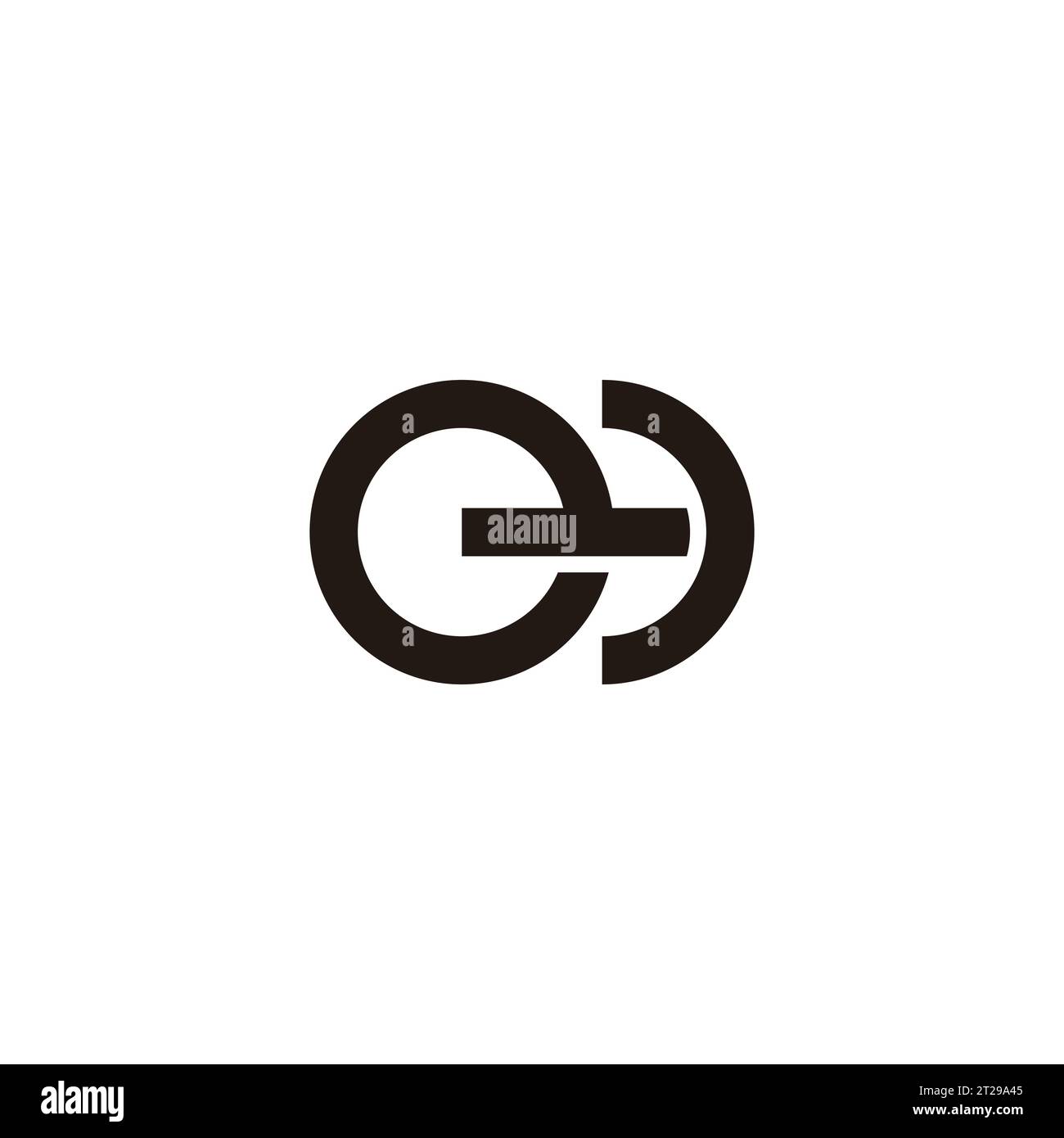 letter et simple geometric linked line logo vector Stock Vector Image ...