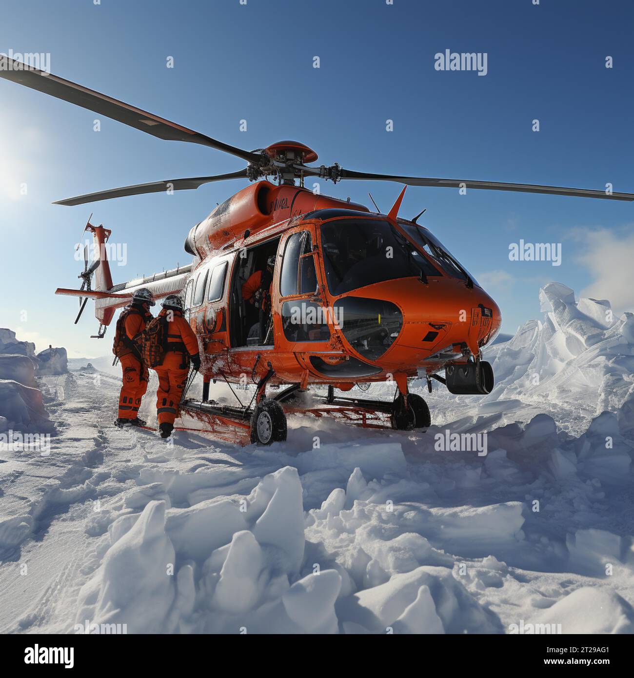 Helpers use evacuation aids to search for people buried in an avalanche ...