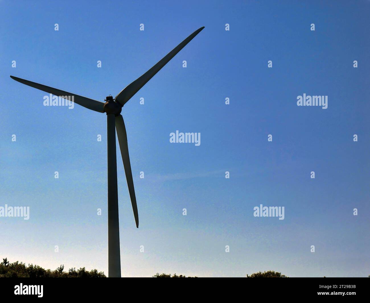 Wind power plant rotor close view. Windpower generator. Green energy ...