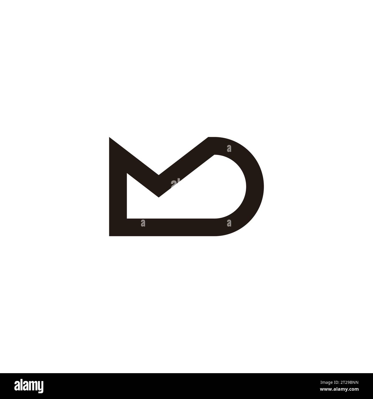 letter md abstract geometric logo vector Stock Vector Image & Art - Alamy