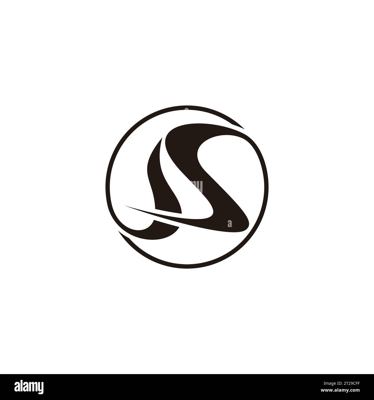 letter sa curves circle geometric logo vector Stock Vector Image & Art ...
