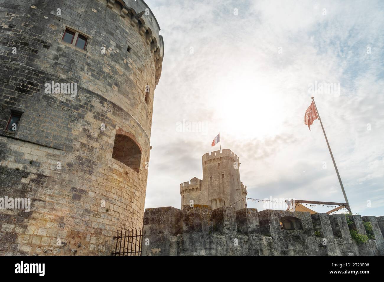 Medieval fort in the port of La Rochelle. Coastal town in southwestern ...