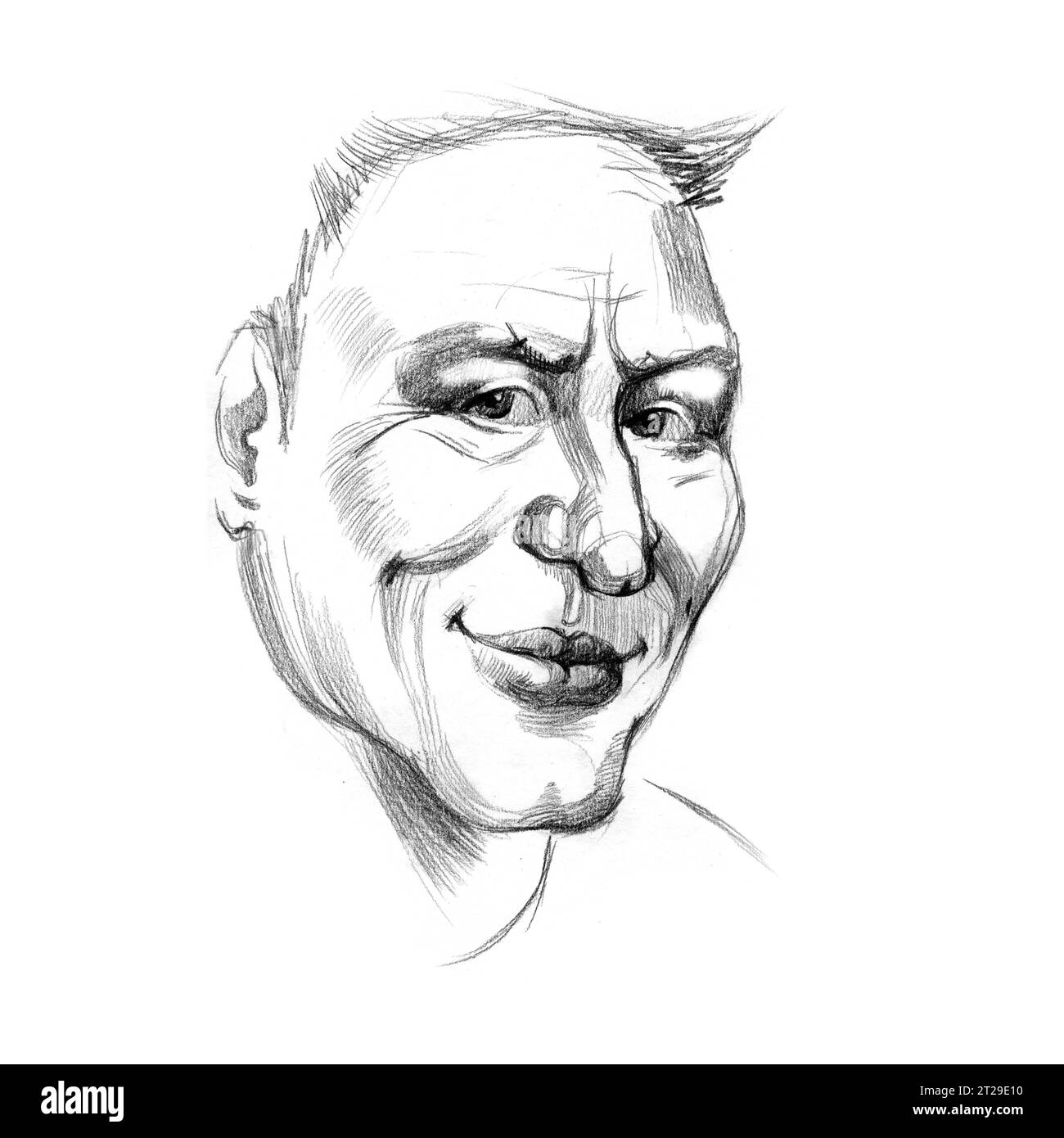 Portrait of young charming man winking at camera. illustration Stock ...