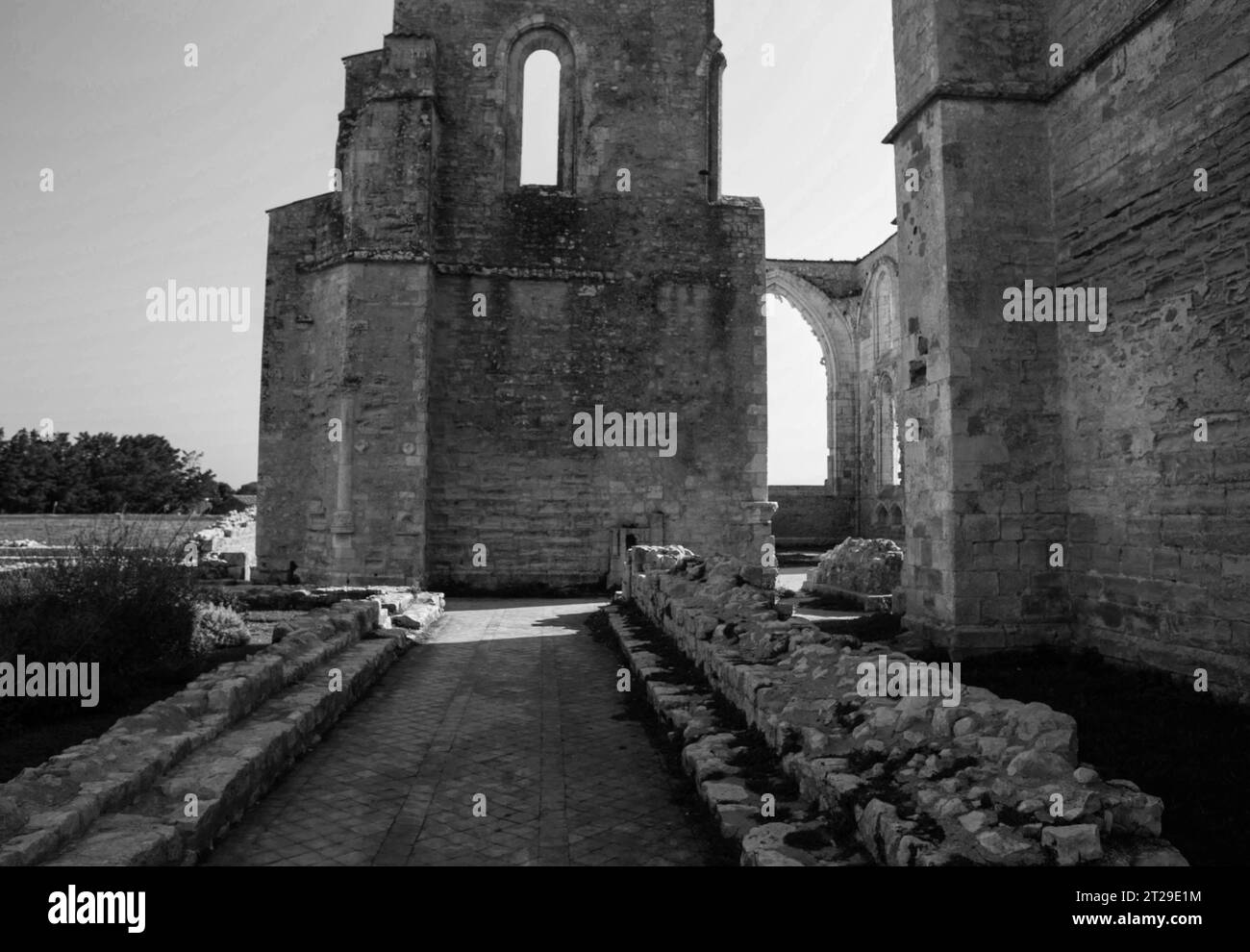 Ancient Abbey, Ile de Re Stock Photo - Alamy