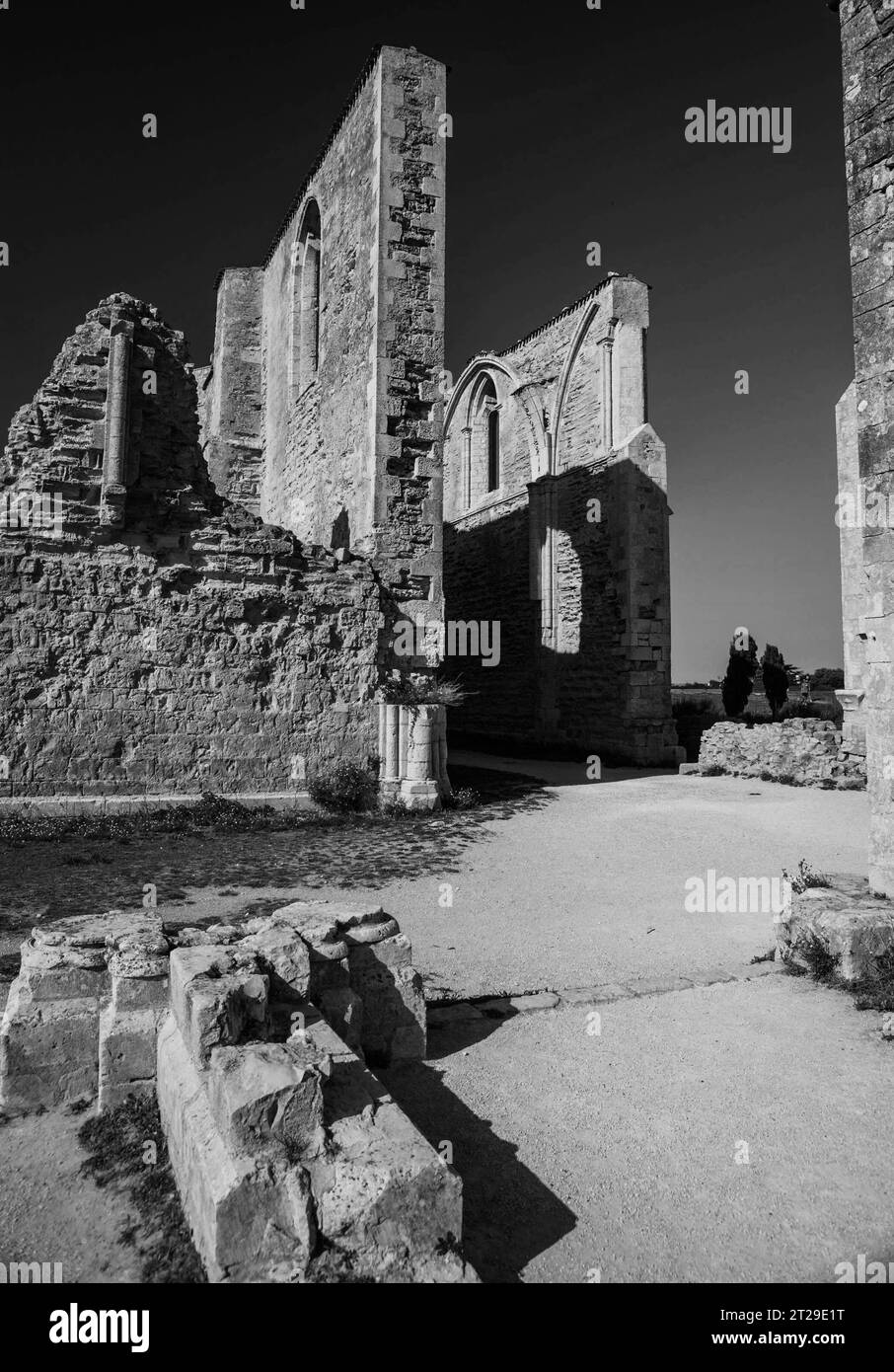 Ancient Abbey, Ile de Re Stock Photo - Alamy