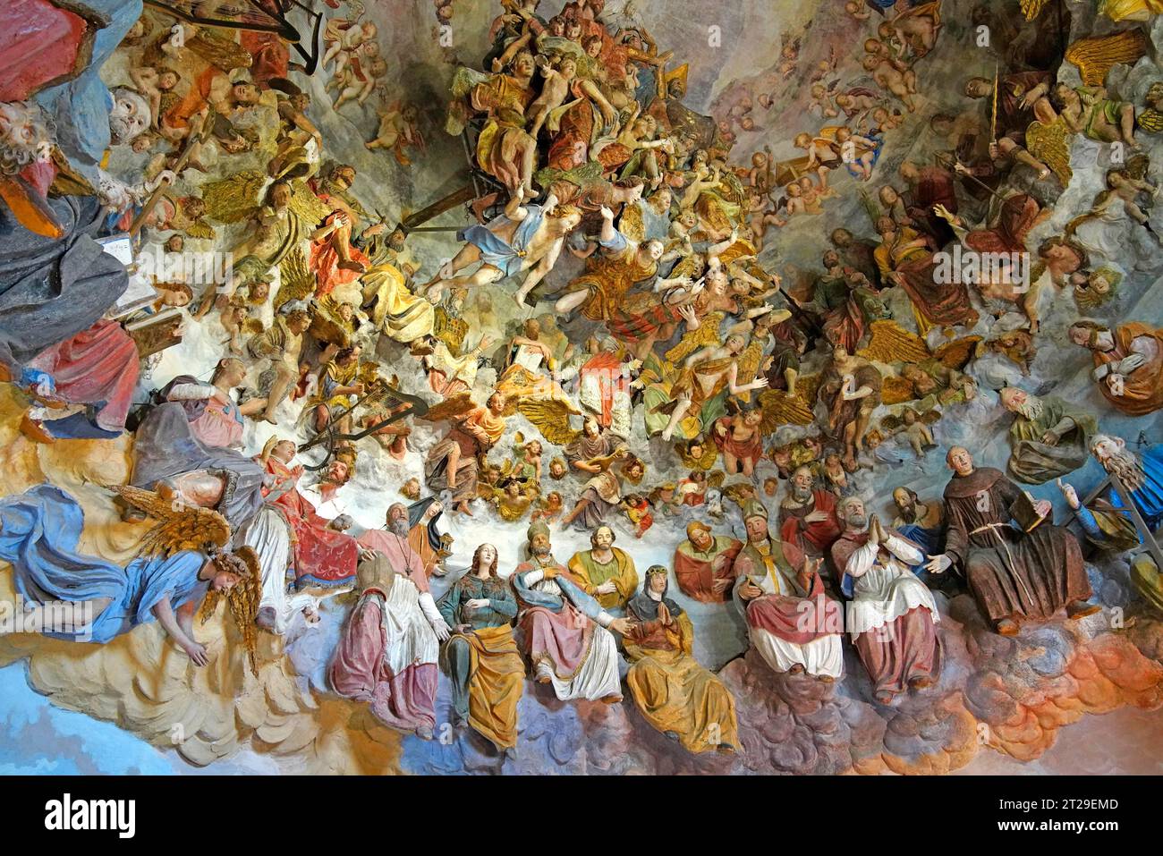 Interior, Serralunga di Crea, the Chapel of Paradise on the Sacred ...