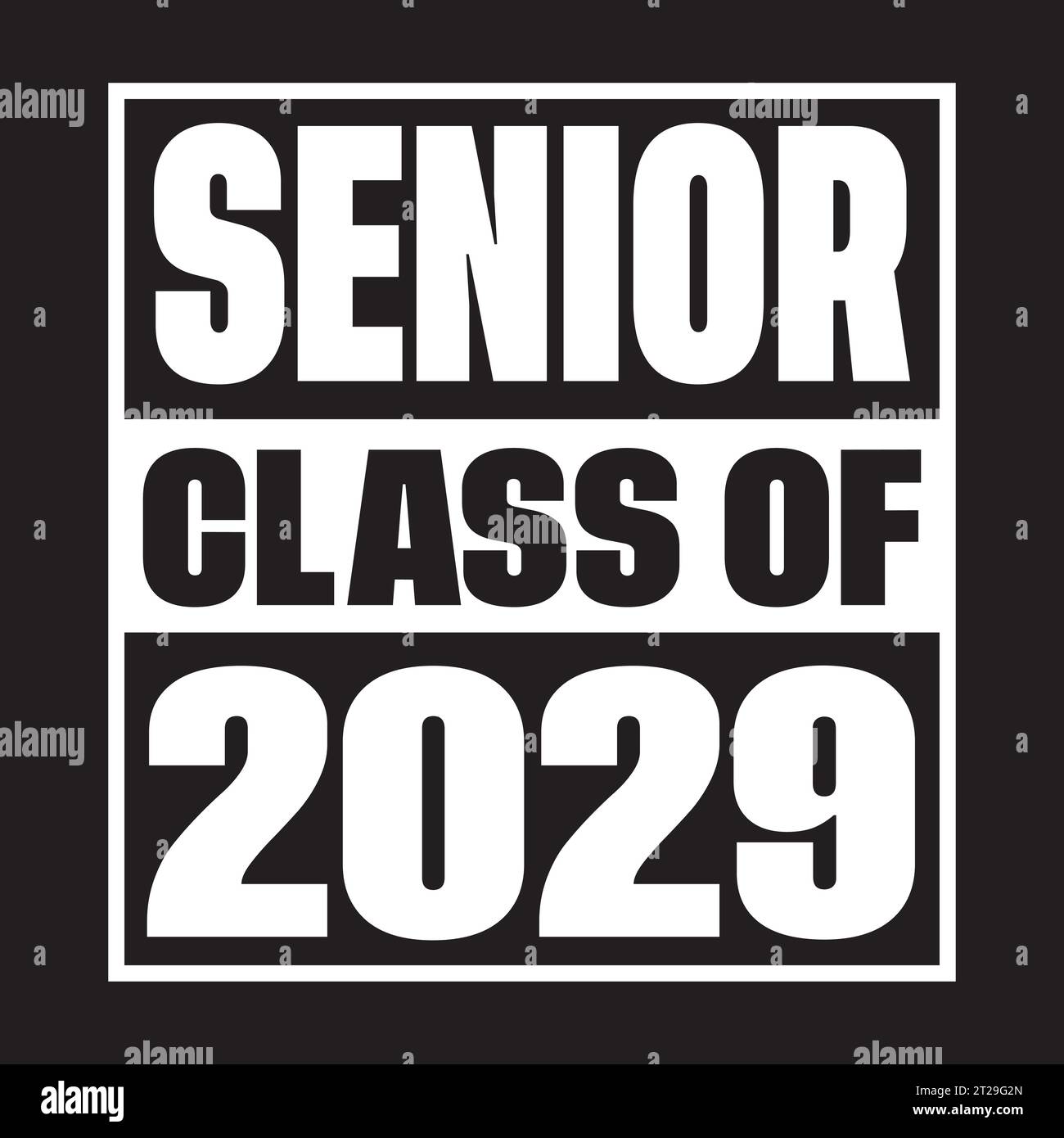 Seniors Class Of 2029 Vector, Tshirt Design Stock Vector Image & Art ...