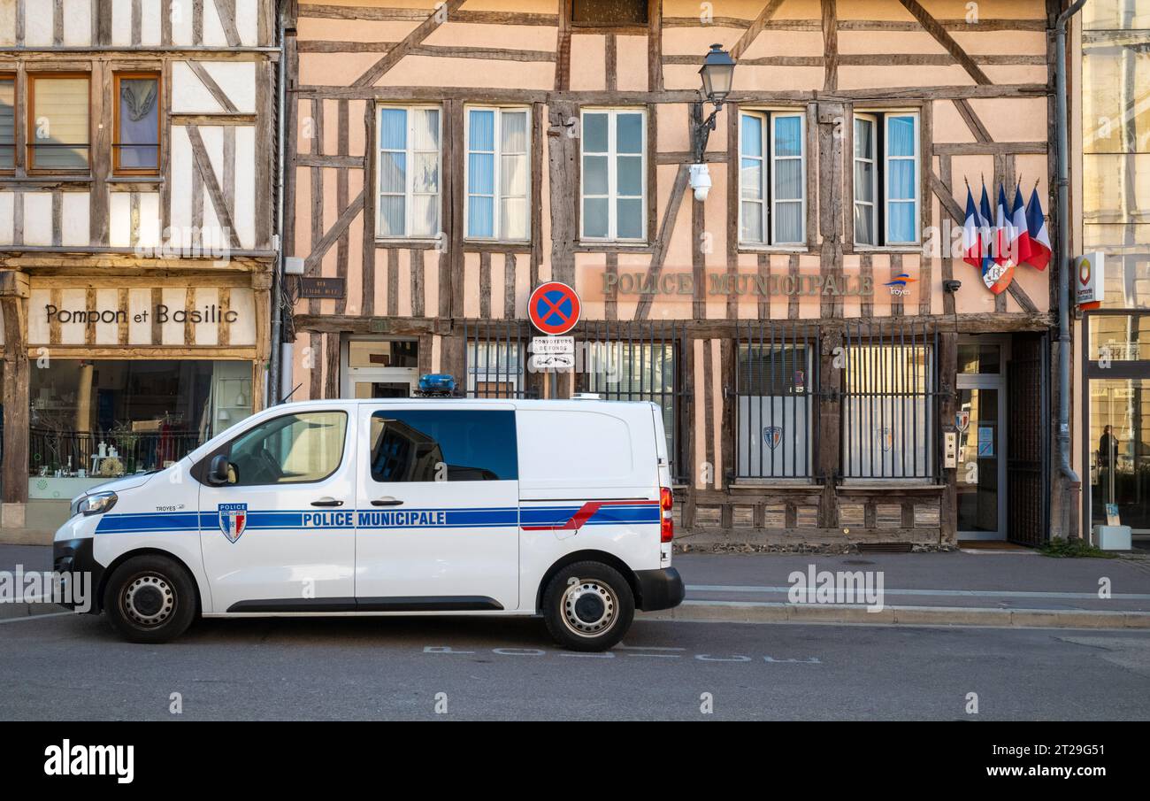 French tricolour flags fly outside the medieval buildimng housing the ...