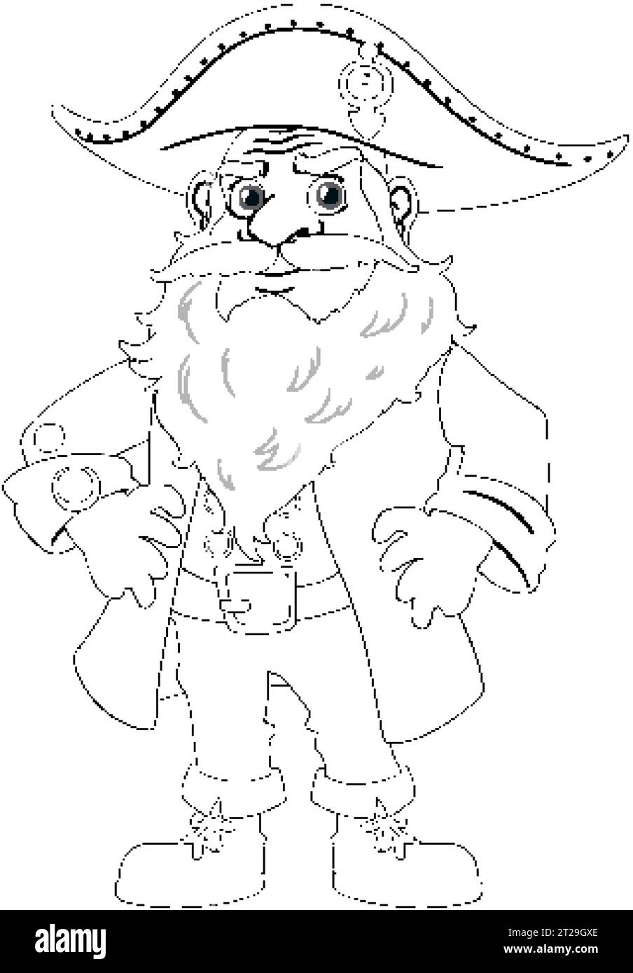 Skull pirate outline clipart Stock Vector Images - Alamy