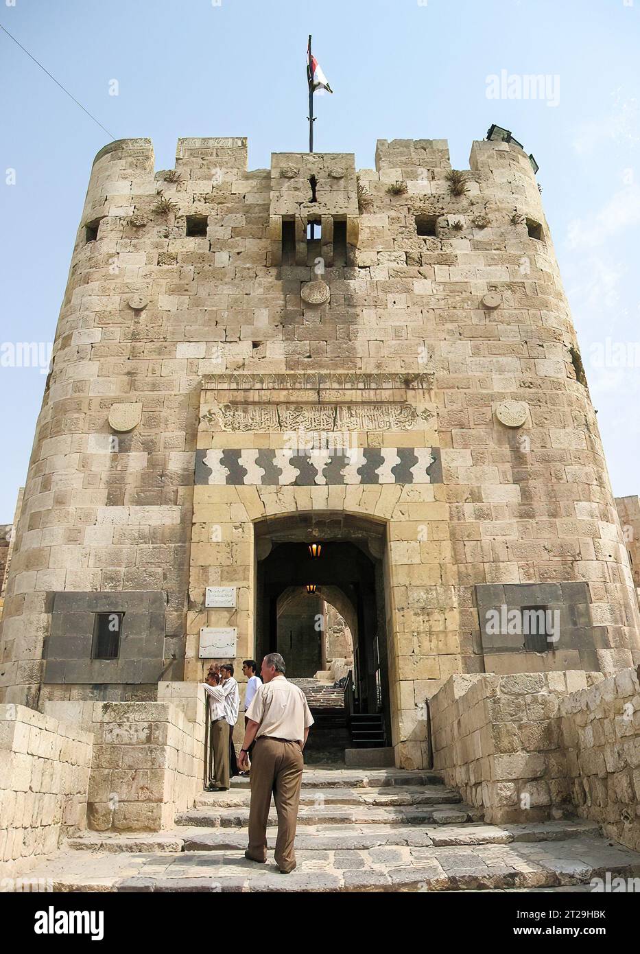 Aleppo's citadel (from before Stock Photo - Alamy