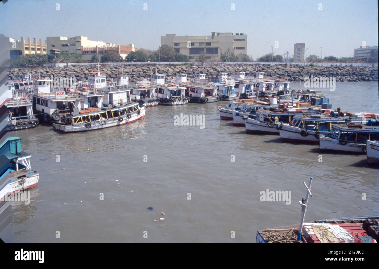 Small Boats, Ferry Boats at Gate Way of India, Bombay, India Stock ...