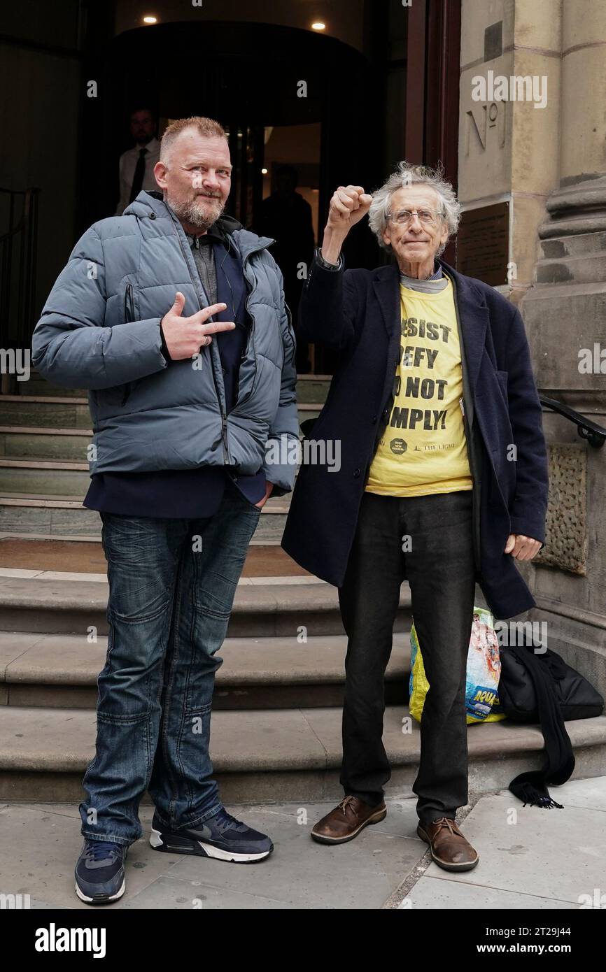 Simon Parry with Piers Corbyn at City Of London Magistrates' Court ...