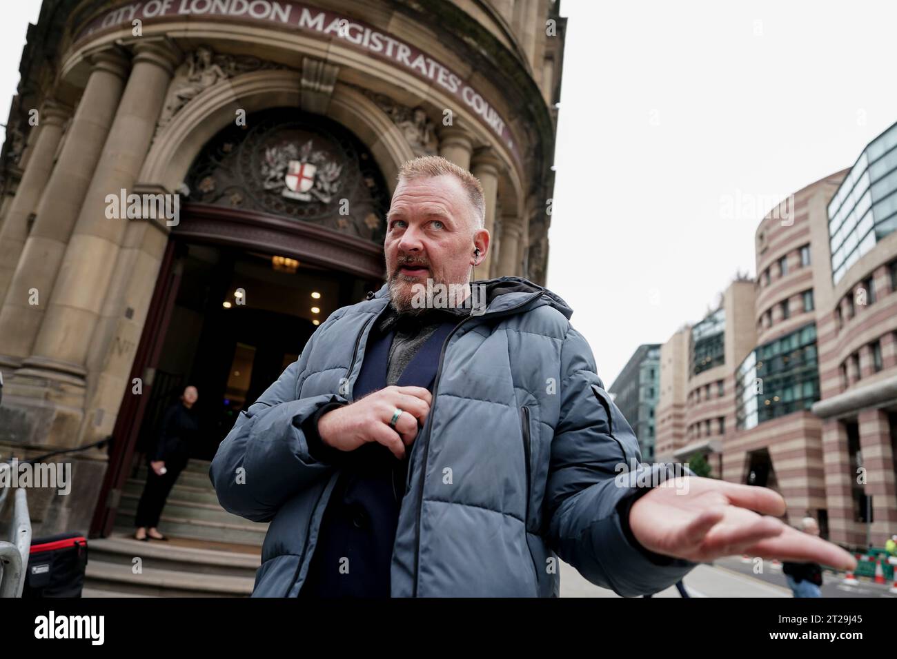 Simon Parry arrives at City Of London Magistrates' Court, where he is ...