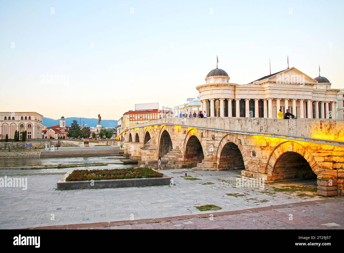 View of the city center with the Archaeological museum and the old ...