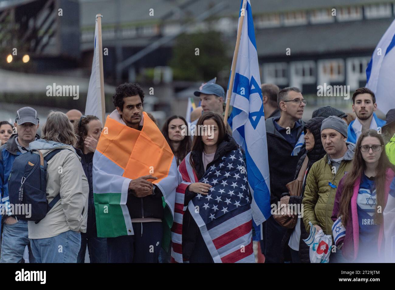 Seattle, United States. 17th Oct, 2023. A moment of silence as ...