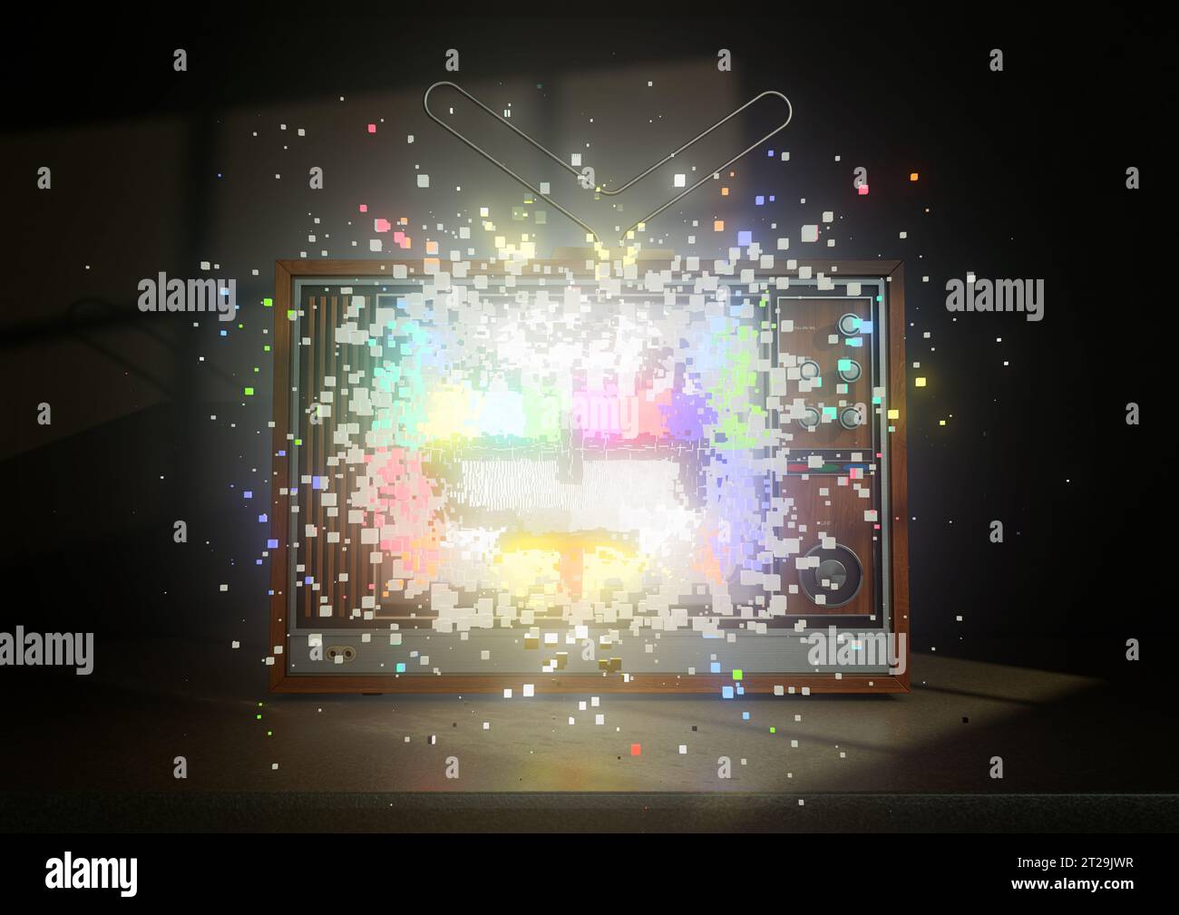 Vintage television screen displaying test hi-res stock photography and ...