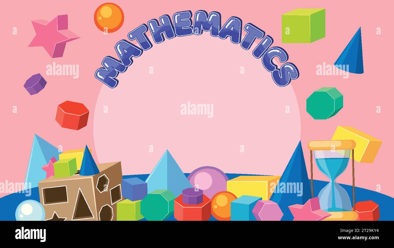 Math Tools on Pink Background: A Vector Illustration illustration Stock ...