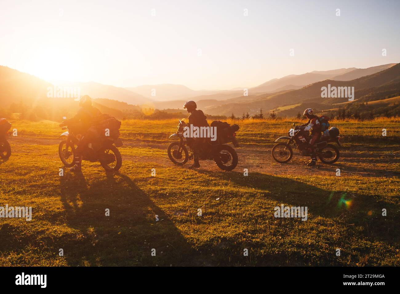 Biker group man silhouette hi-res stock photography and images - Alamy