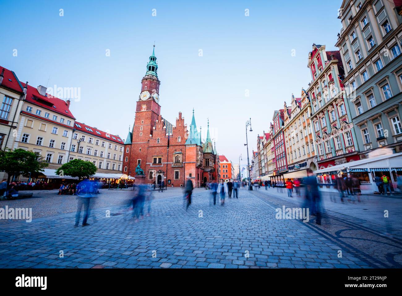 Stunning image of ancient city. Location place Town Hall, Wroclaw ...