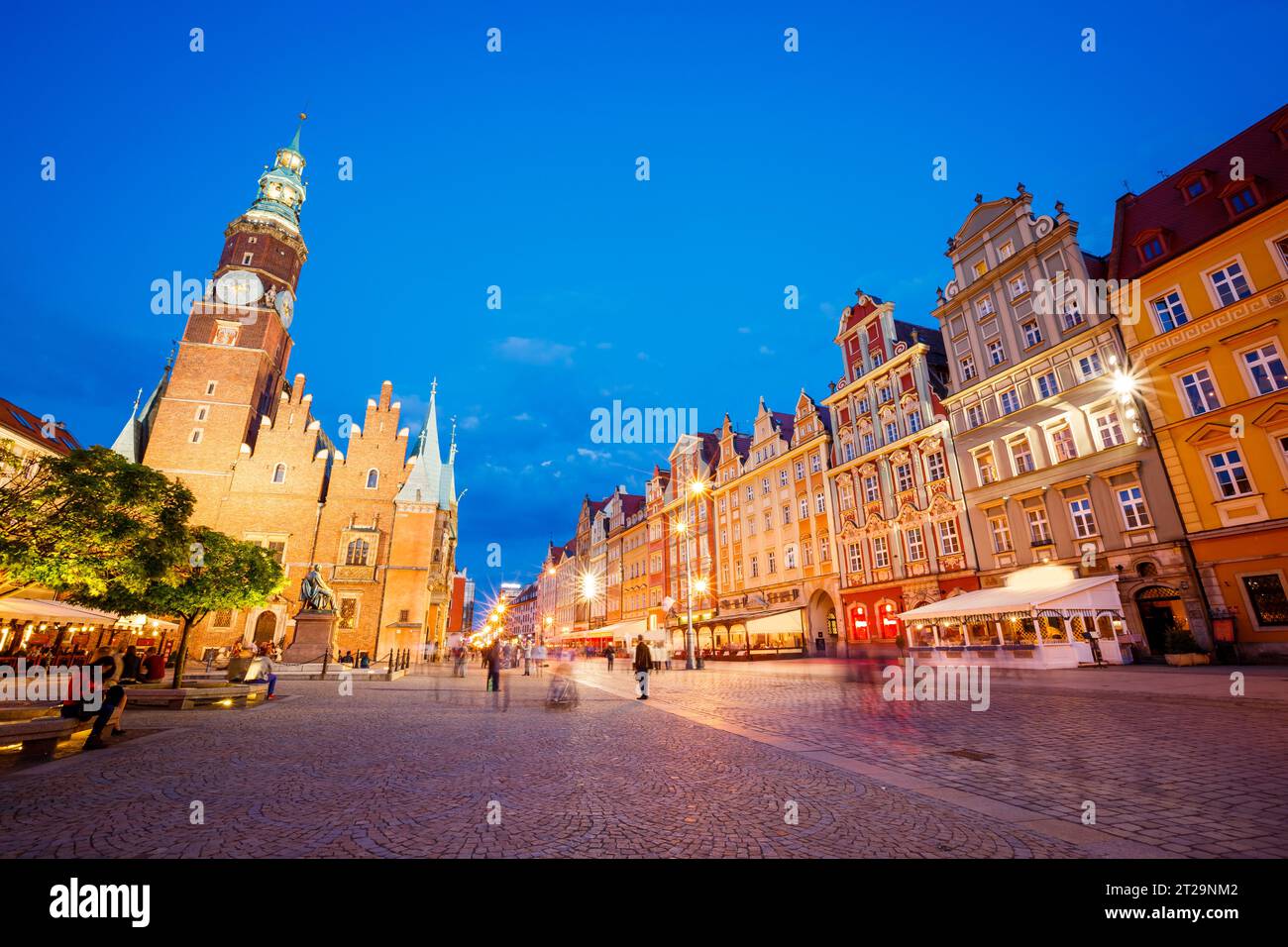 Stunning image of ancient city. Location place Town Hall, Wroclaw ...