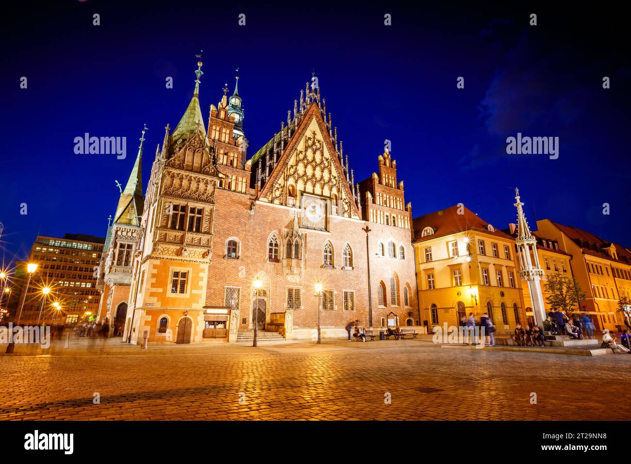 Stunning image of ancient city. Location place Town Hall, Wroclaw ...