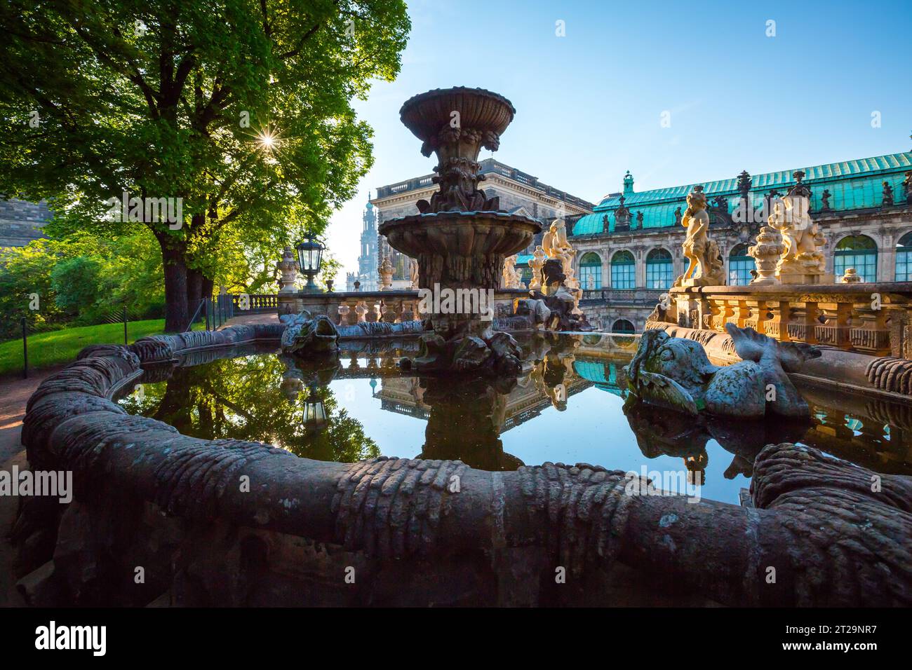 Nice image of the Der Zwinger museum complex built in Baroque style ...