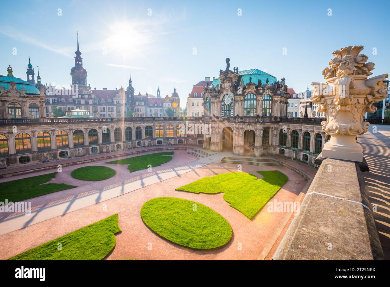Nice image of the Der Zwinger museum complex built in Baroque style ...