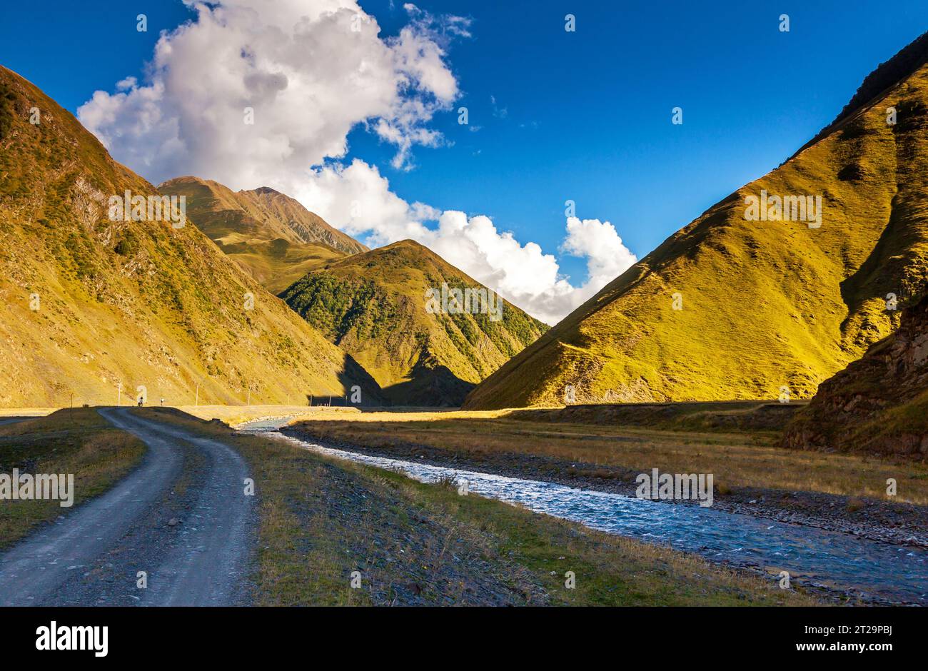 Breathtaking scene of the main Caucasus ridge. Location place Location ...