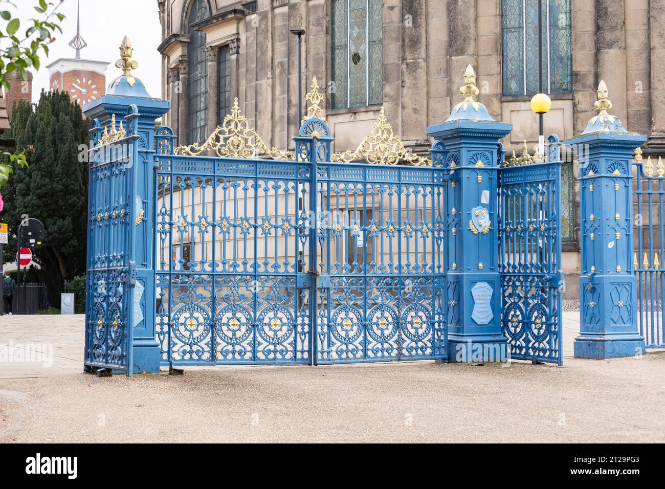 Shrewsbury Shropshire united kingdom 10, October 2023, blue and gold ...