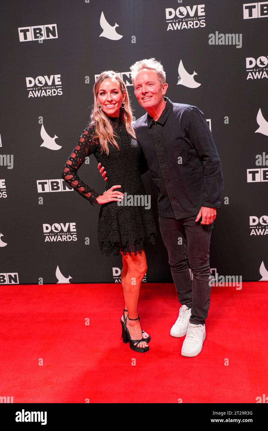 Nashville, Tennessee, USA, October 17, 2023. Chris Tomlin and his wife ...